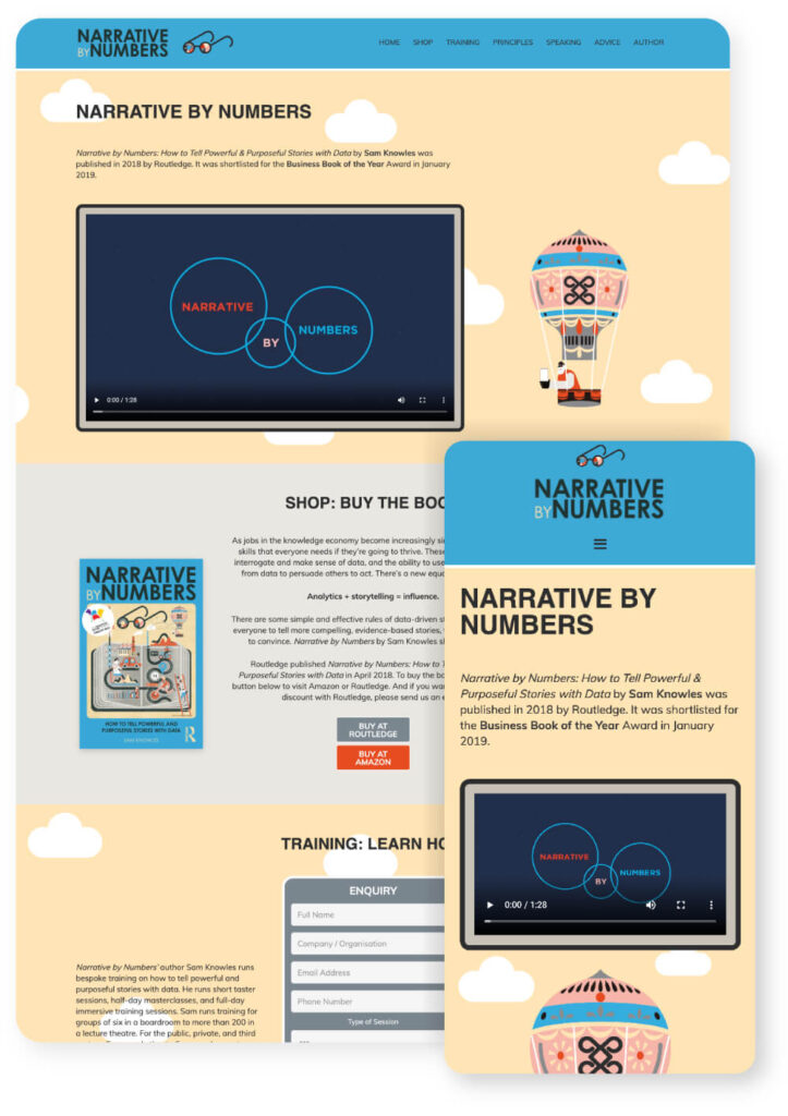 Narrative By Numbers - Built by Digital Fuse - Sussex Web Design